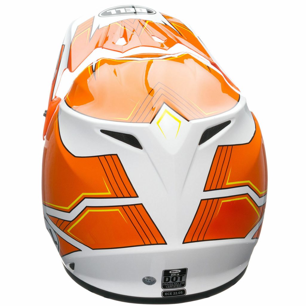BELL MX-9 BLOCKADE Motorcycle Orange Racing HELMET **NEW** Motocross ...