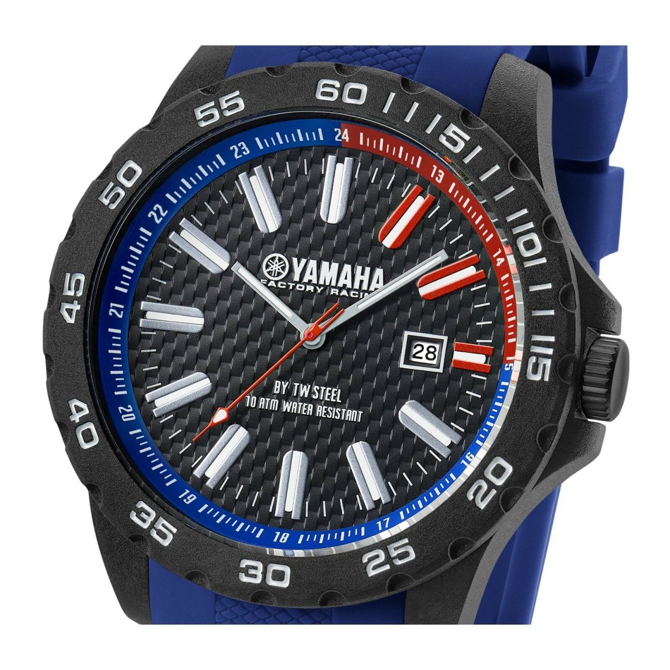 YAMAHA Genuine Factory Racing Watch 40mm Carbon Case Water Resistant ...