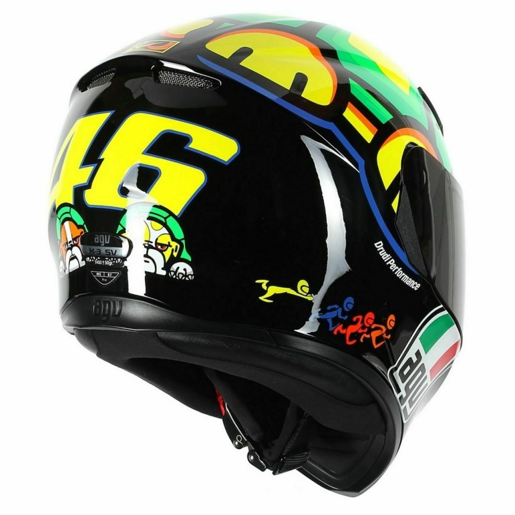 AGV Valentino Rossi K3-SV TARTARUGA Turtle Motorcycle Helmet NEW Yamaha ...