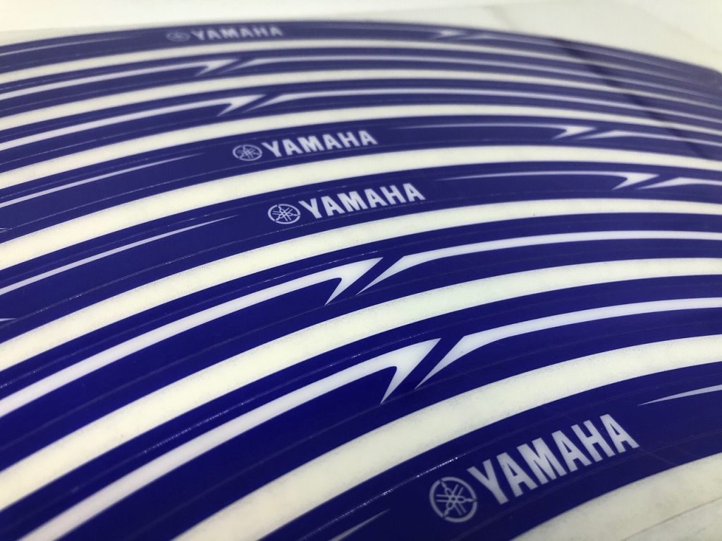YAMAHA Genuine Wheel Rim Stickers 17″ BLUE Suit MT07 MT03 R3 R6 etc ...