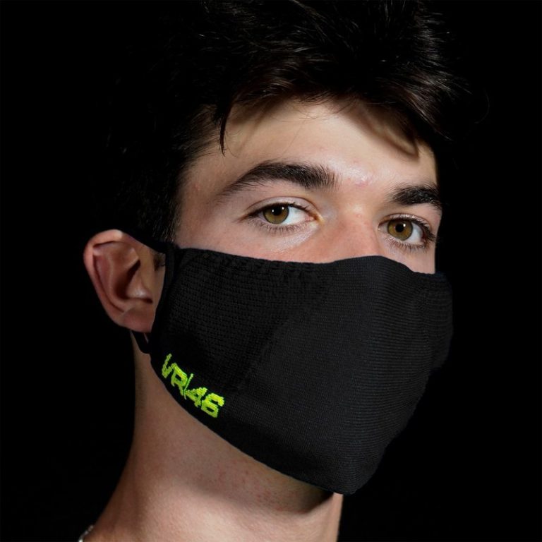 Official VR46 Rossi Washable Face Mask Black LARGE Yamaha MotoGP - City ...