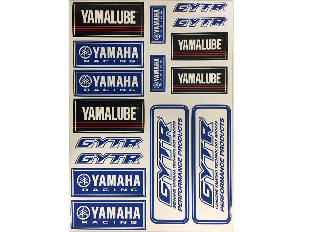 YAMAHA GYTR Factory Racing Genuine Sticker Sheet Official Merchandise NEW - City West Yamaha